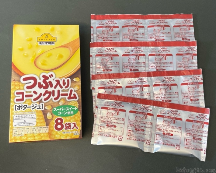 トップバリュの『つぶ入りコーンクリーム [ポタージュ]』がトウモロコシの粒がたっぷりで美味しい！ | 買てみた
