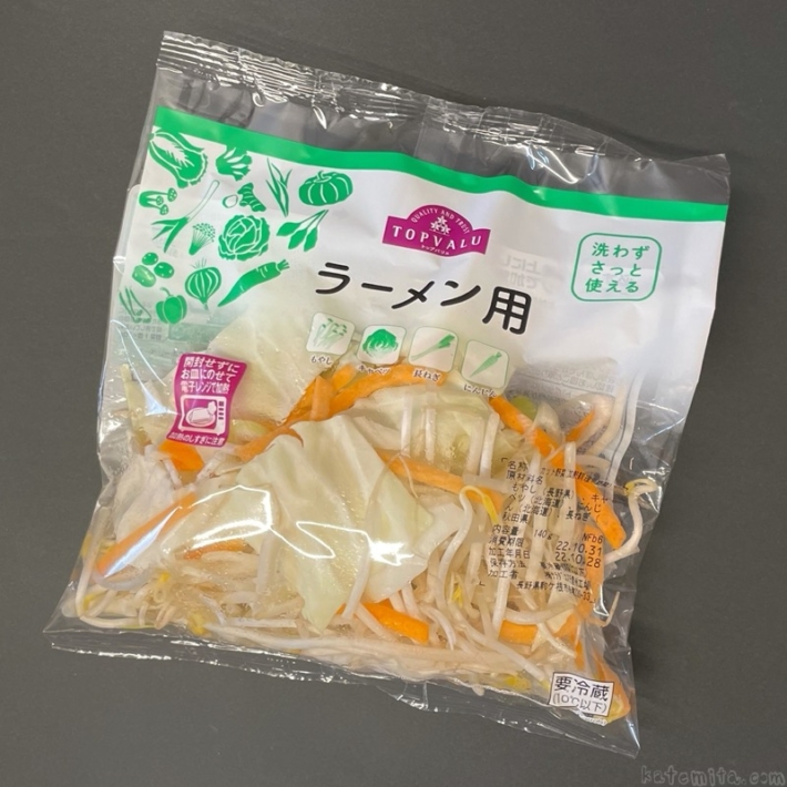 トップバリュの『洗わずさっと使える ラーメン用』のカット野菜が4種類入って家で作るのに手軽で便利！ | 買てみた