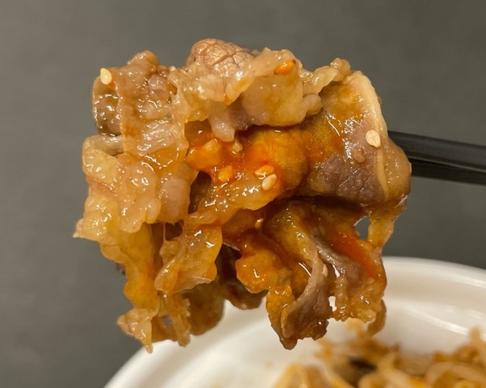 すき家の『麻辣もやし牛カルビ丼』がもやしとザーサイにピリ辛な味で美味しい！ | 買てみた