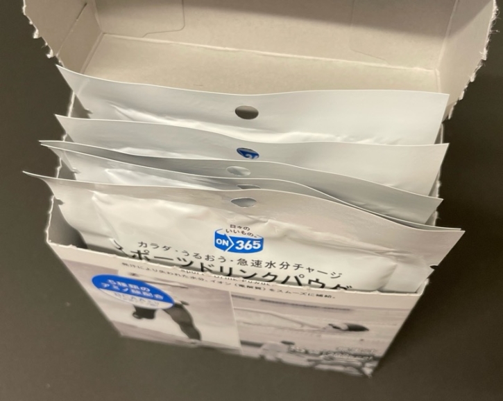 コスモスの『ON365 スポーツドリンクパウダー(1L用5袋)』が水に溶けて甘くて美味しい！ | 買てみた